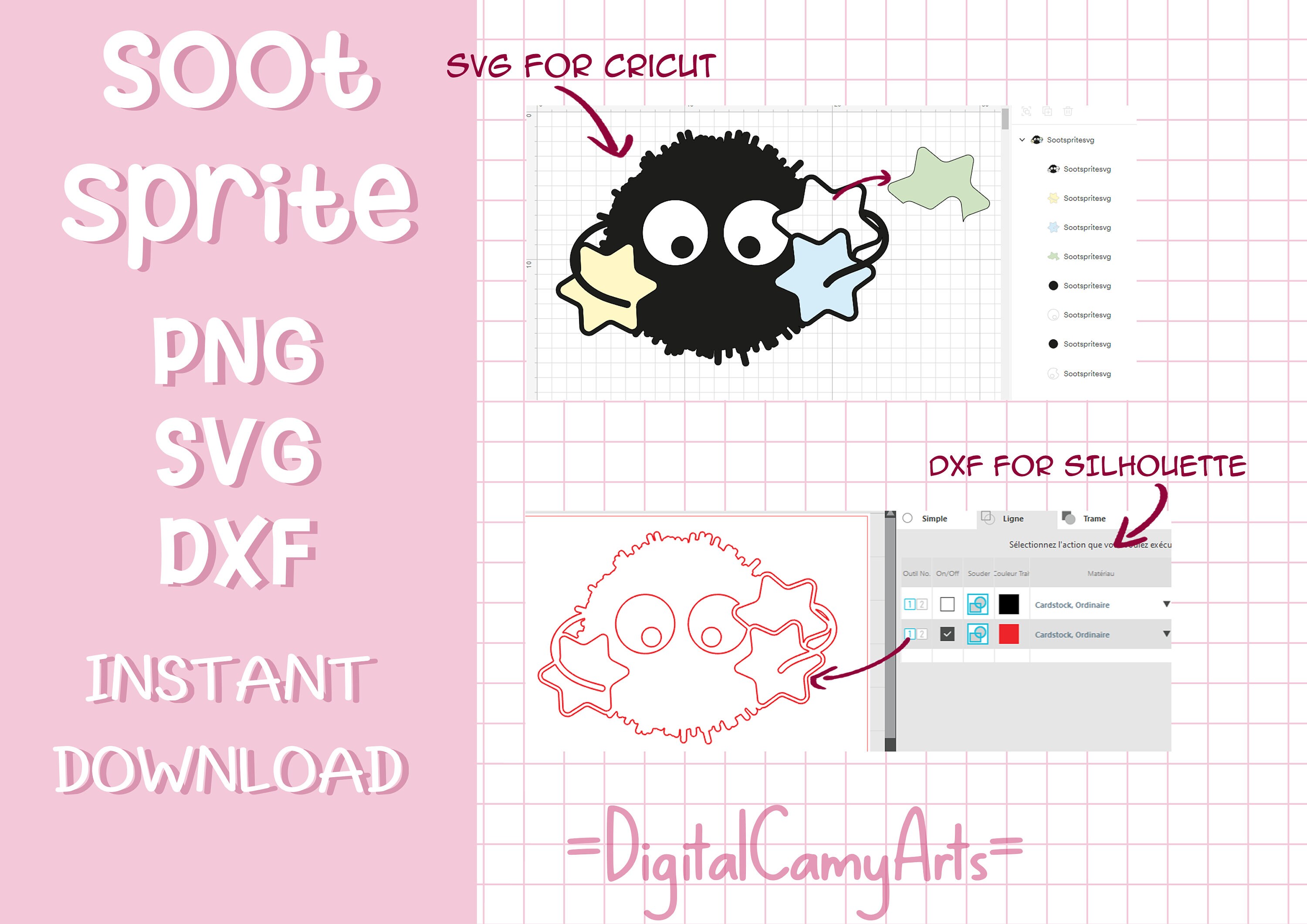 Soot Sprite Ghibli-inspired Digital Product SVG DXF Png - Etsy Australia
