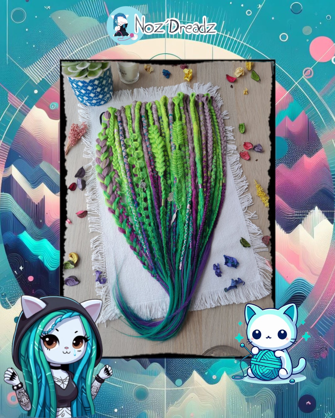 Custom Creations Synthetic Crochet/roots Dreads crocheted, Kanekalon ...