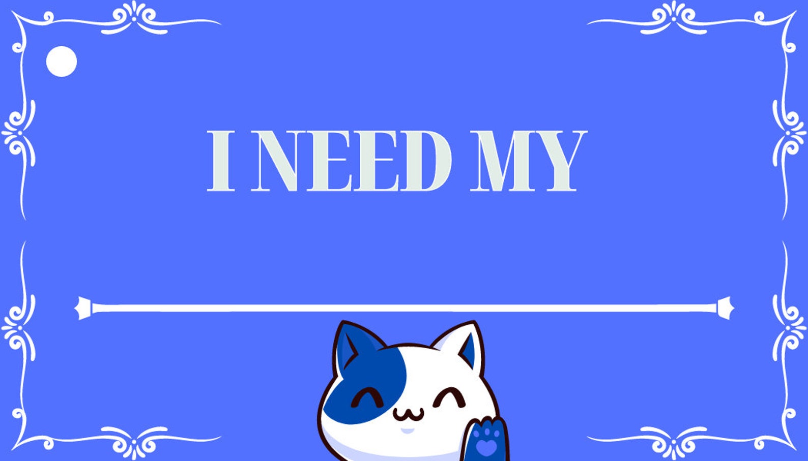 Non-verbal Communication Cards blue Cat Edition Communication Assistive ...