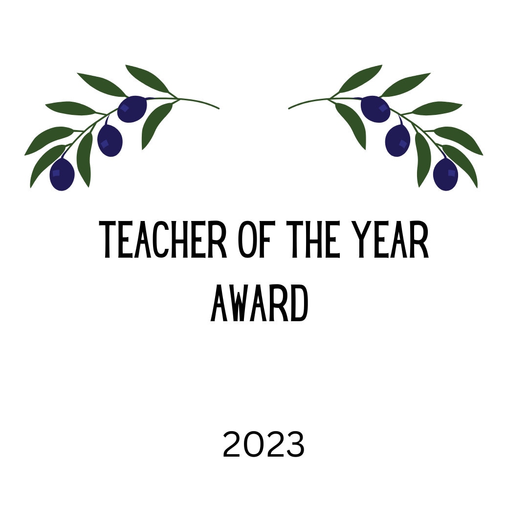 Teacher of the Year Award Printable, Teacher Gift - Etsy
