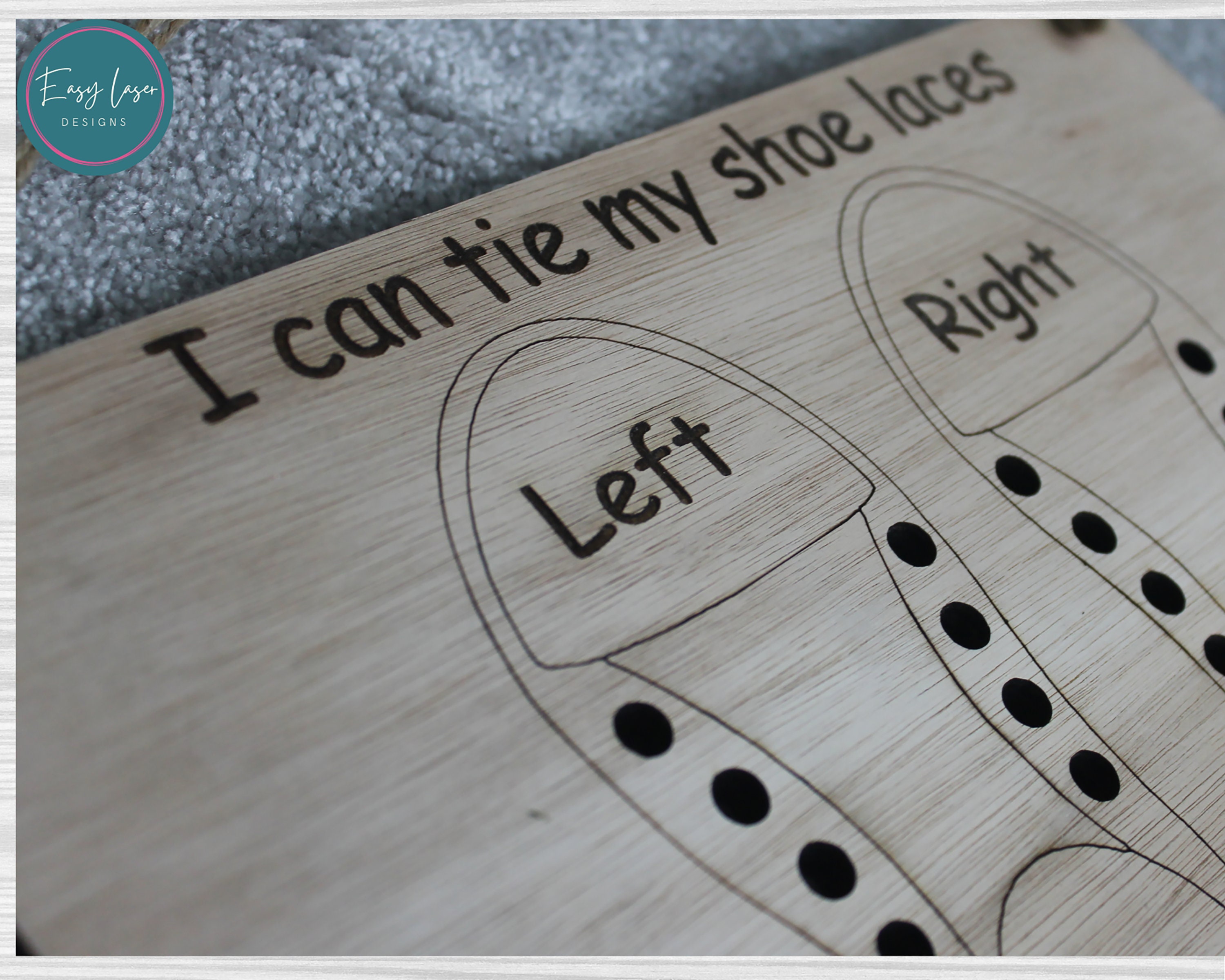 Shoe Tying Practice - Montessori Shoes SVG - Laser Design Template ...