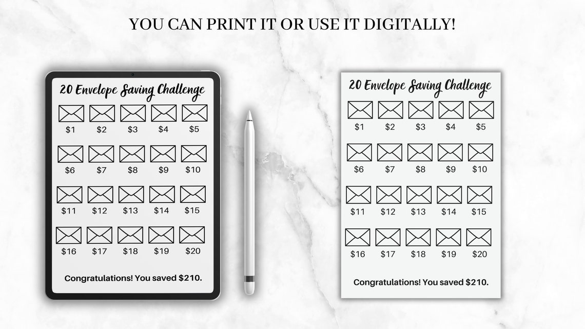 Savings Challenge, Savings Tracker, Saving Challenge, Cash Envelopes ...