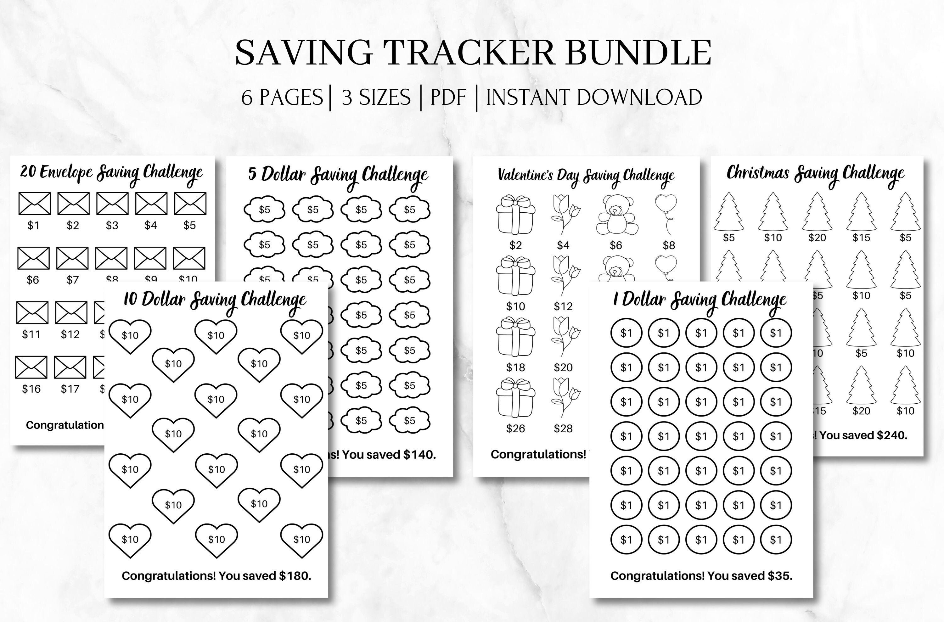 Savings Challenge, Savings Tracker, Saving Challenge, Cash Envelopes ...