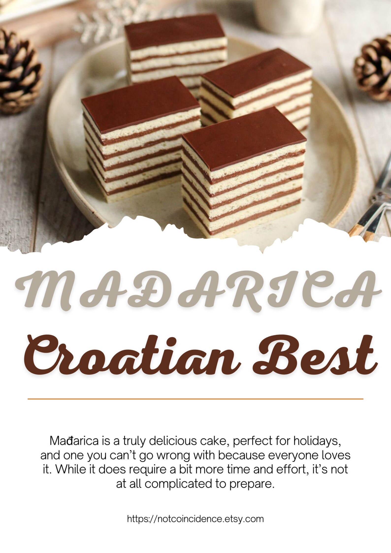 MAĐARICA Cake Recipe, Croatian Cake 1 - Etsy