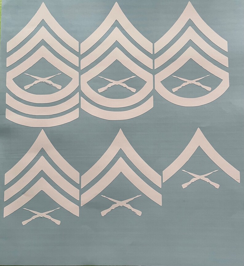 USMC Rank Vinyl Decal - Etsy