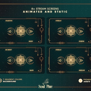 Deep Green Astral Gold Stream Package: Animated Twitch Overlay (digital Download) - Etsy Canada