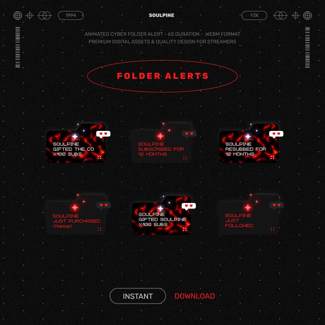 Red Cyber Folder Twitch Alerts: Malice Substance Stream Alerts ...