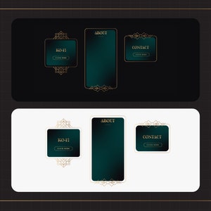 Astral Celestial Gold Panels for TWITCH, YOUTUBE, Set of 7 Golden ...