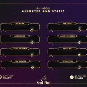 Purple Astral Gold Stream Package: Animated Twitch Overlay - Etsy