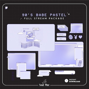 90'S Purple Pixel Stream Package for Twitch, Youtube, 90s 2000 Retro Vibe - Etsy