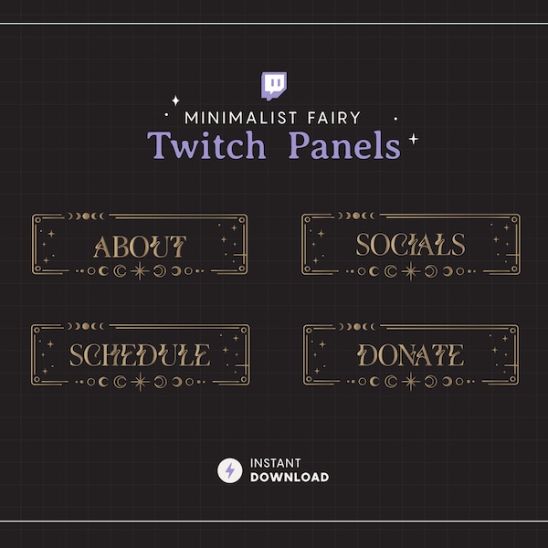 Minimalist Twitch Panel - Etsy