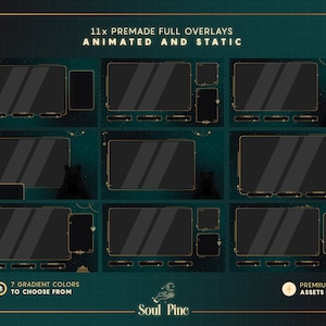 Deep Green Astral Gold Stream Package: Animated Twitch Overlay (digital Download) - Etsy Canada