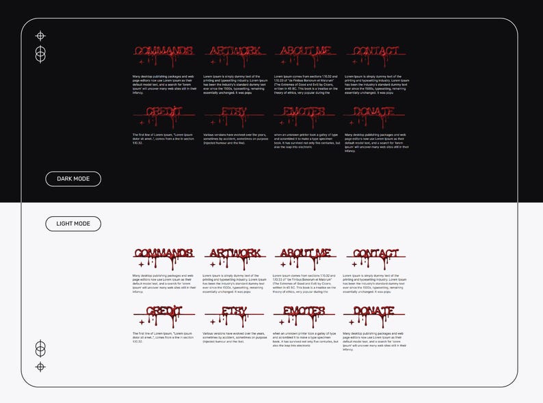 Red Chrome Twitch Panels - Y2K Fluid Drips - Etsy Portugal