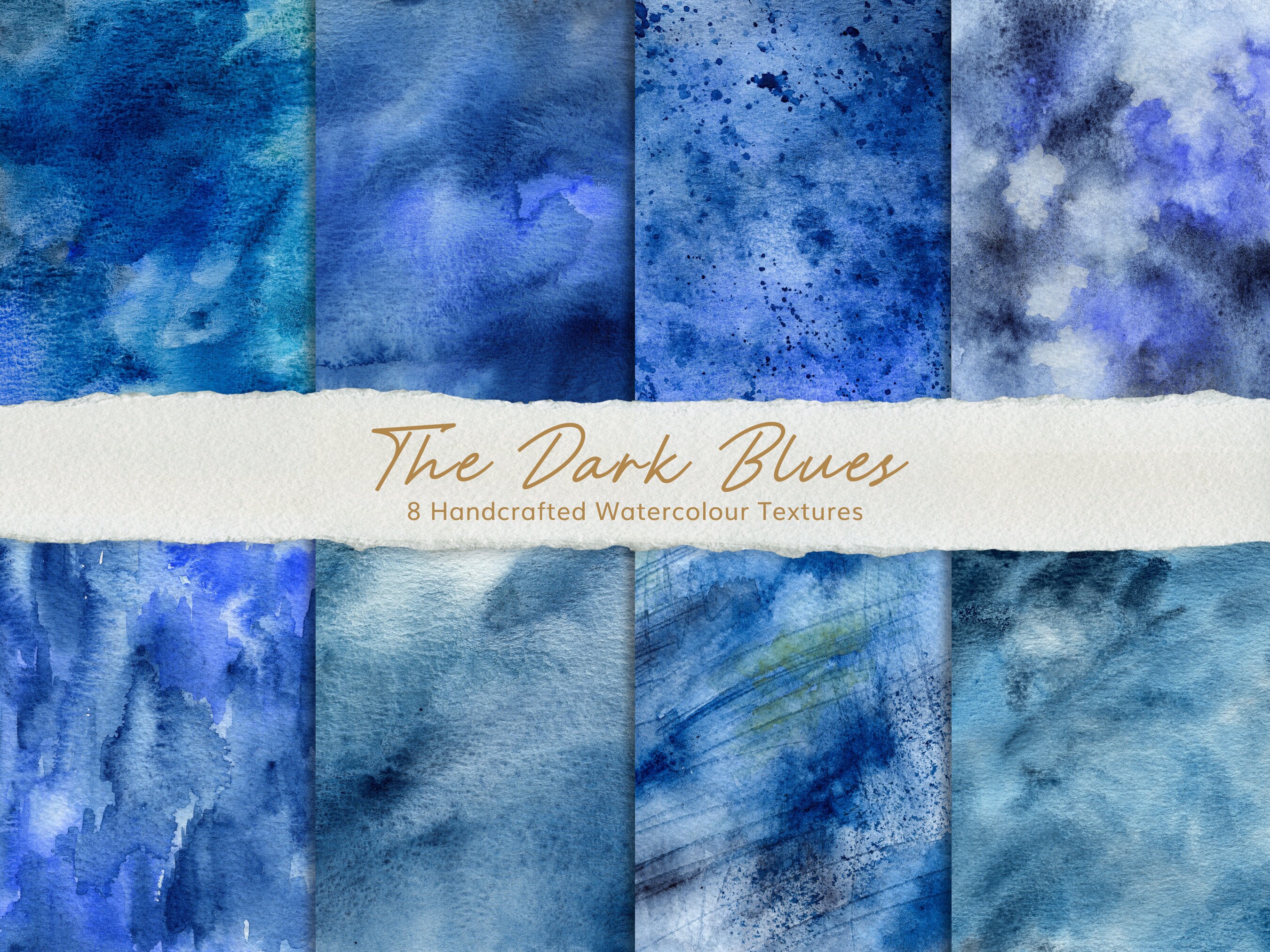 Digital Scrapbook Paper Set - the Dark Blues - Photo Backgrounds ...