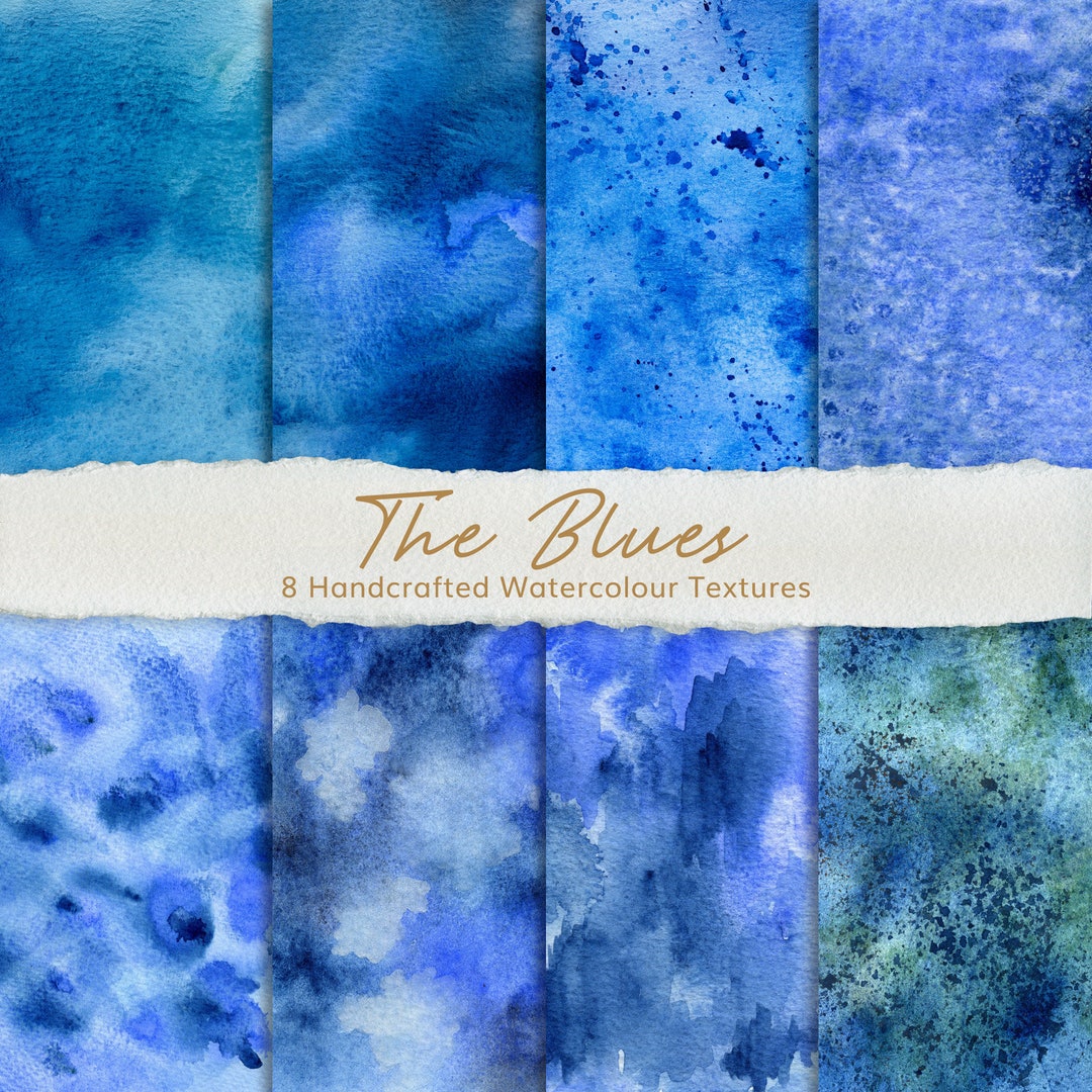 Digital Scrapbook Paper Set - the Blues - Photo Backgrounds - Printable ...