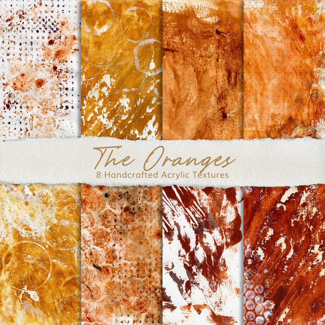 Digital Scrapbook Paper Set - the Oranges - Photo Backgrounds ...