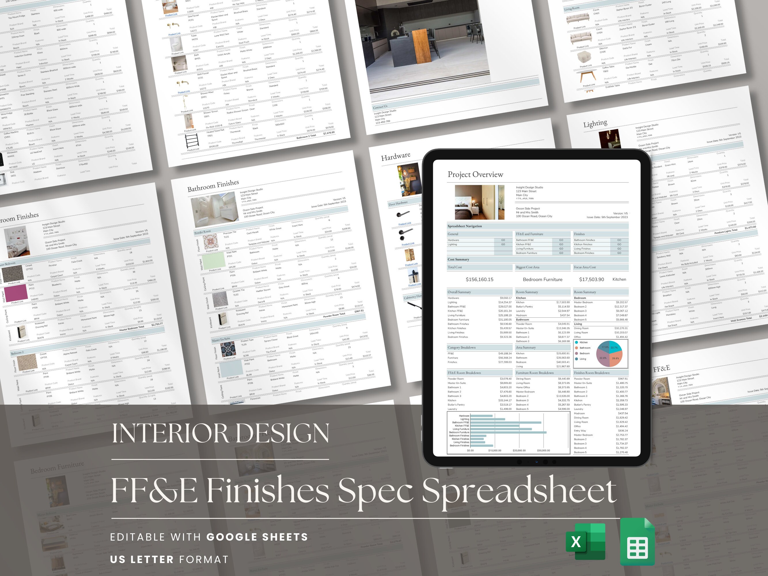 Interior Design FFE Finishes Schedule Product Specification, Furniture ...