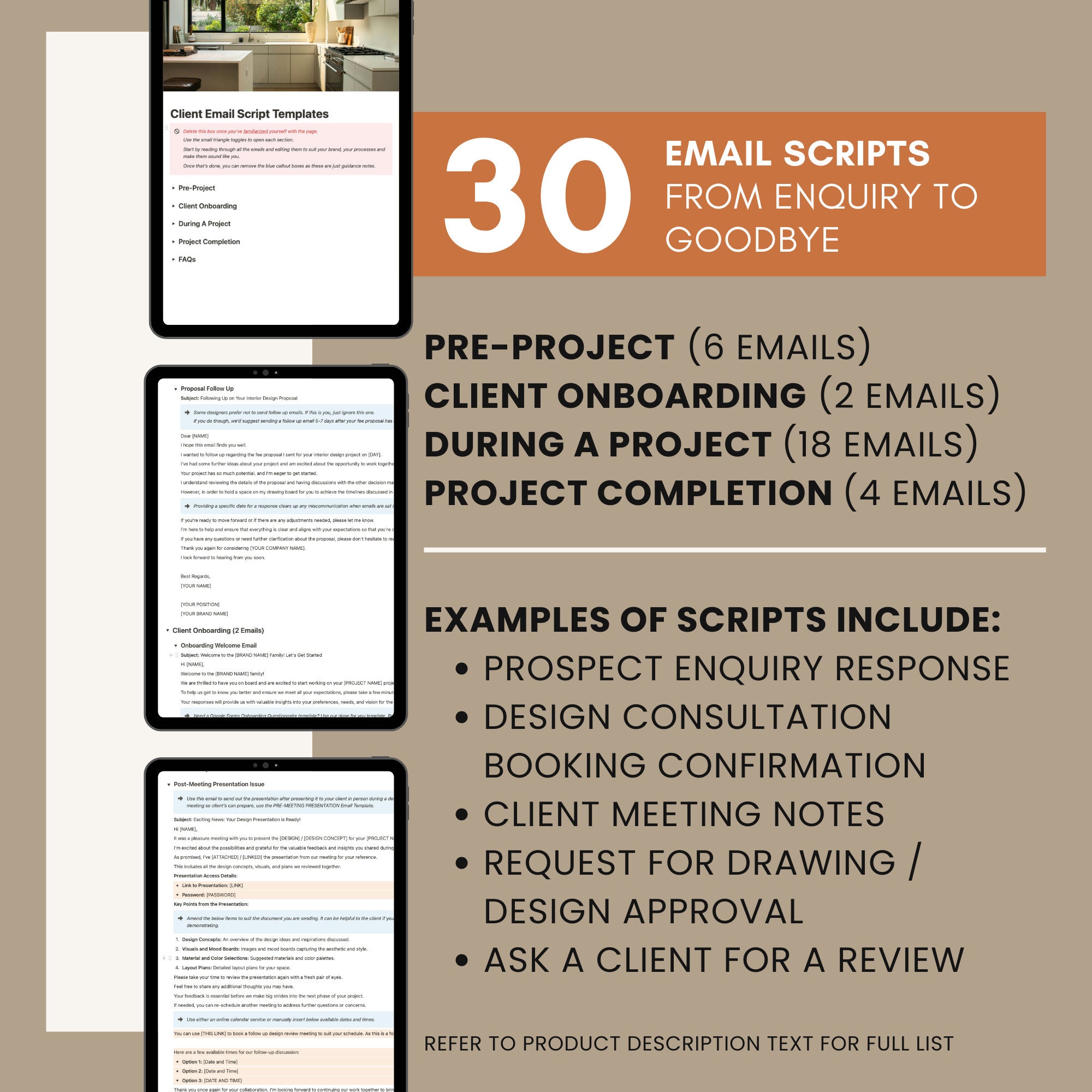 Ultimate Email Templates Bundle for Interior Designers | 30 Pre-written ...