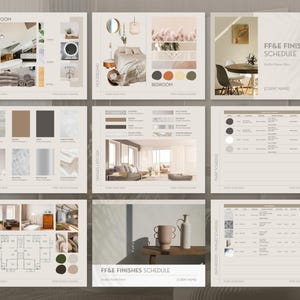 FFE Finishes Schedule for Interior Designers, Moodboard, Specification ...