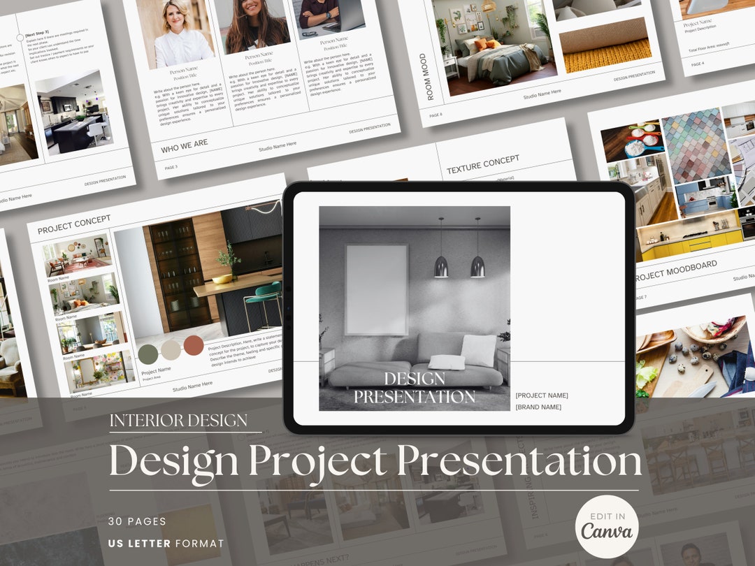 Interior Design Concept Design Presentation Template With Moodboards ...