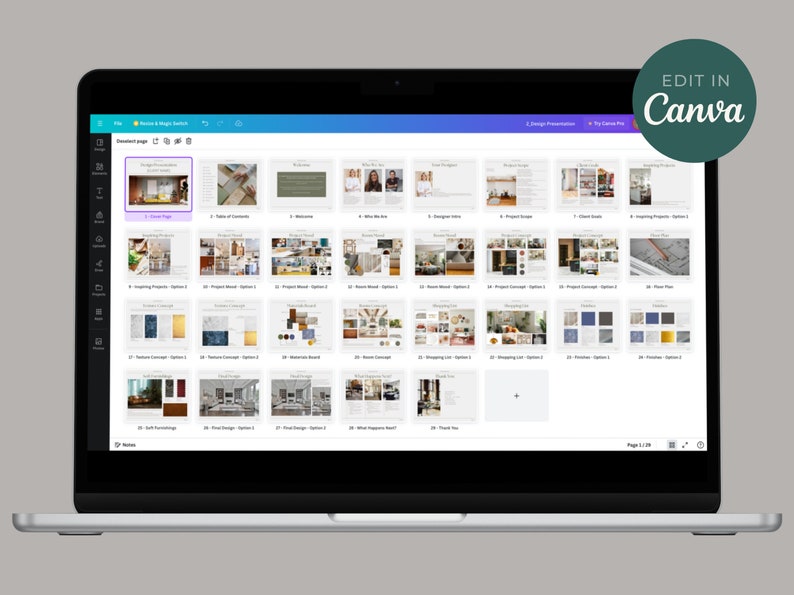 Interior Design Concept Design Presentation Template With Moodboards ...