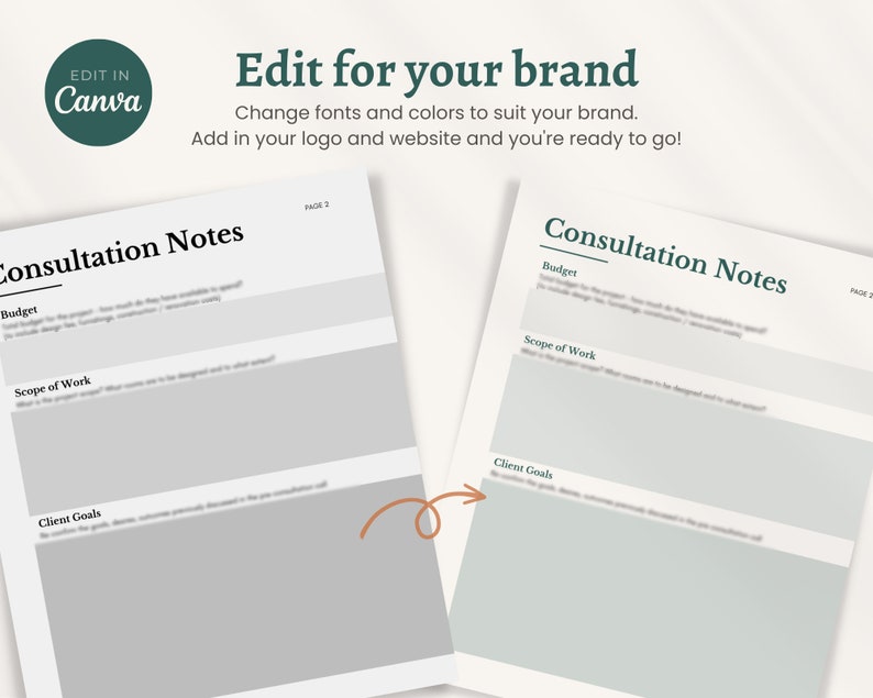 Interior Design Consultation Notebook | Onboarding and Design ...