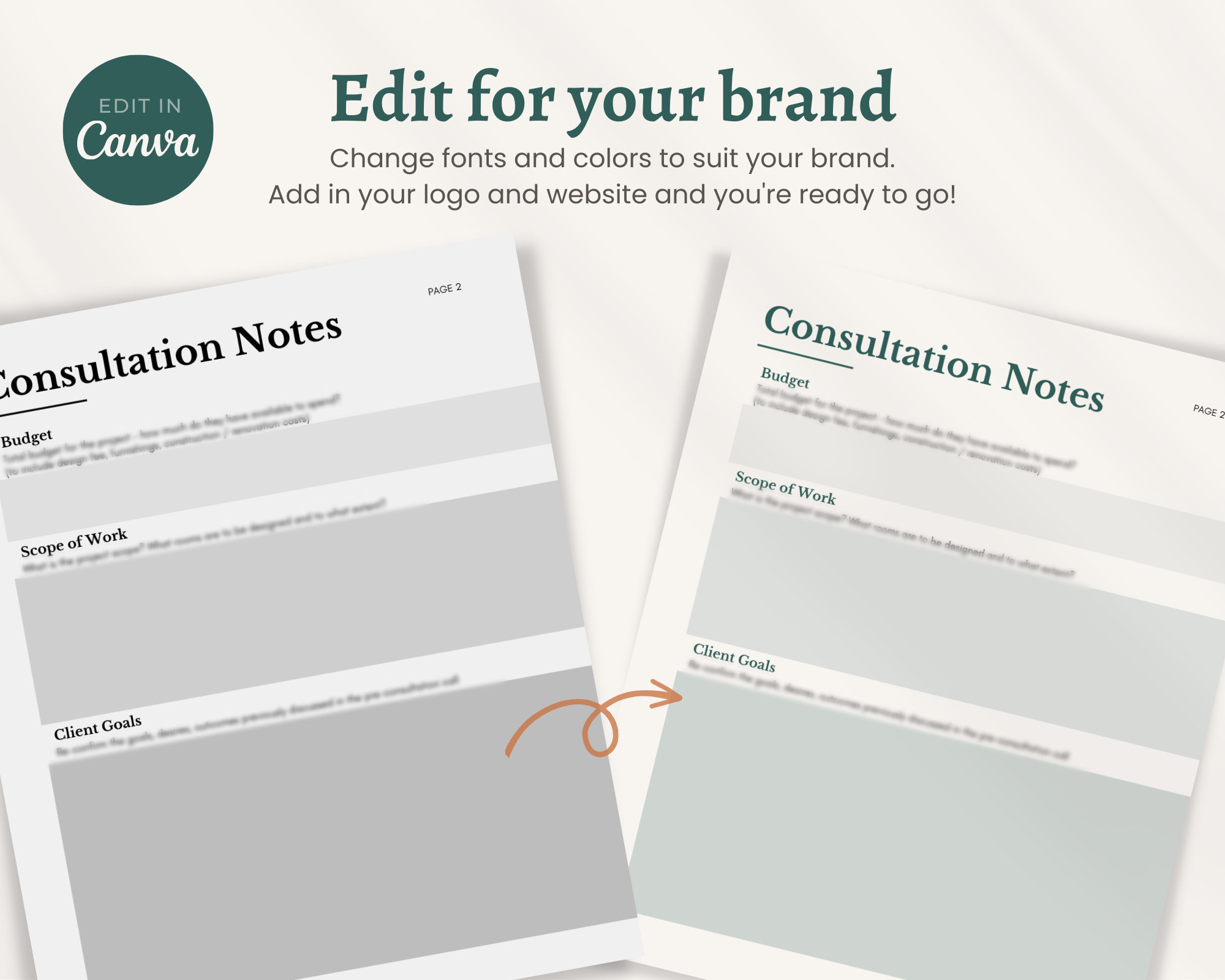 Interior Design Consultation Notebook | Onboarding and Design ...