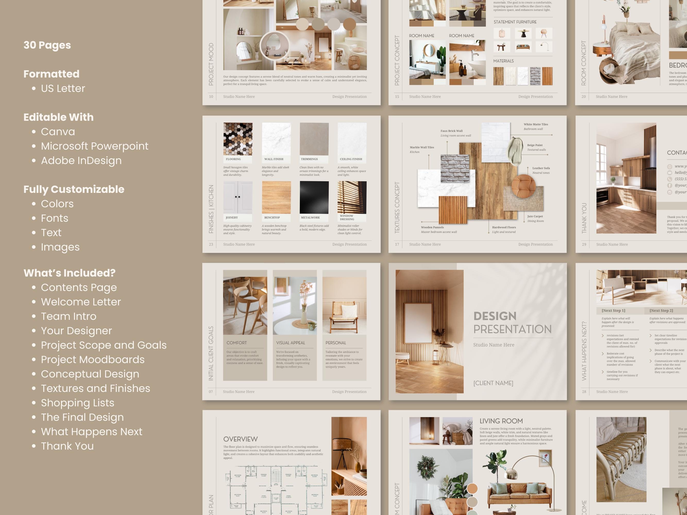 FFE Finishes Schedule and Design Presentation Template Bundle for ...