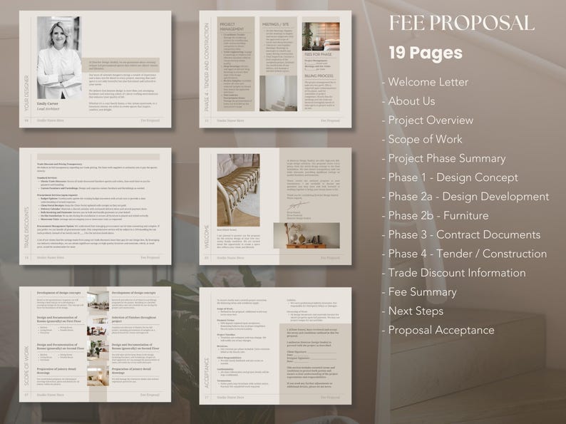 Interior Design Foundational Design Trio Fee Proposal, FFE Finishes ...
