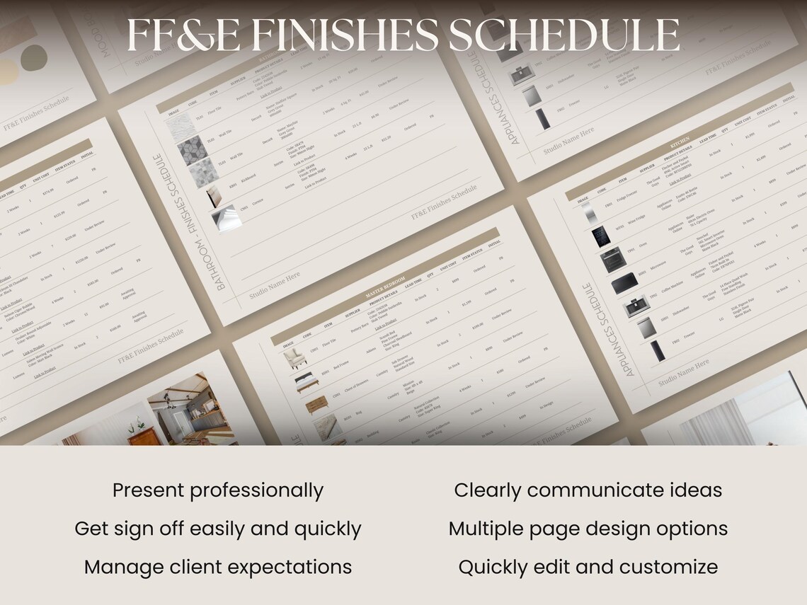 Interior Design Foundational Design Trio Fee Proposal, FFE Finishes ...