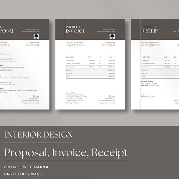 Invoice and Proposal Template - Etsy
