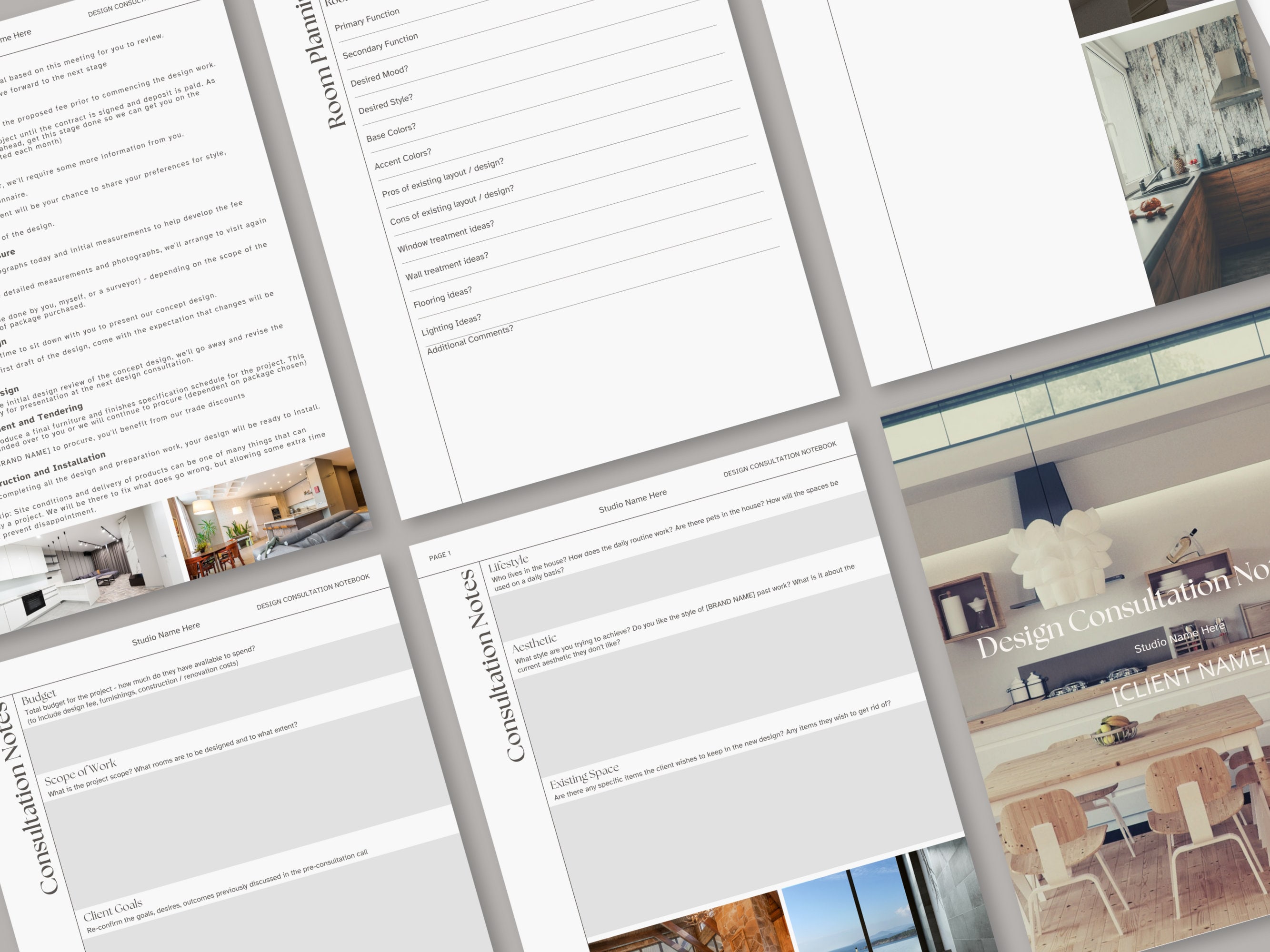 Interior Design Client Consultation Notebook | Onboarding Process ...