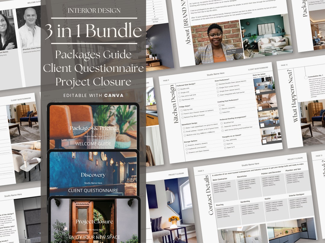 Interior Design Template Bundle - Kick Starter - Packages and Pricing ...