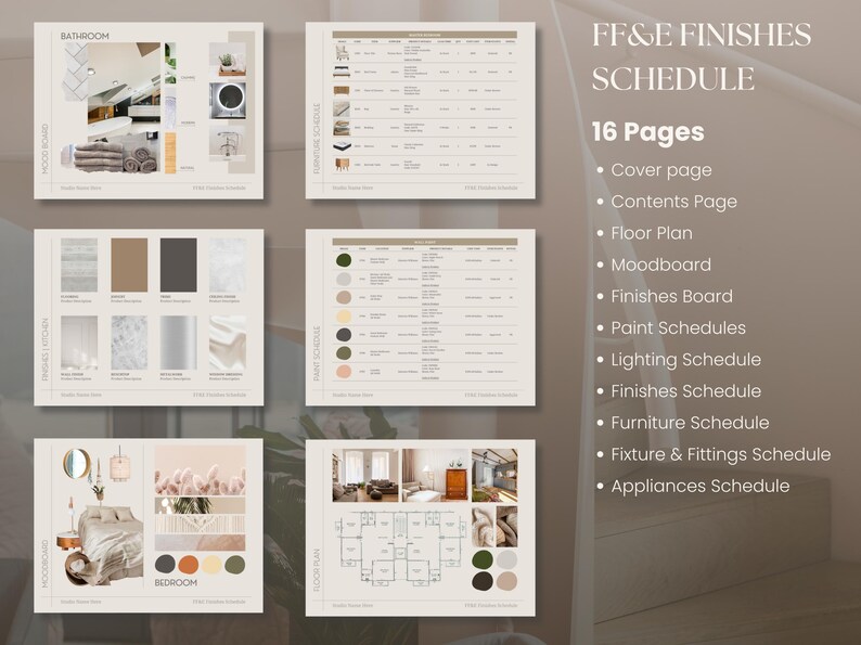 Interior Design Foundational Design Trio Fee Proposal, FFE Finishes ...