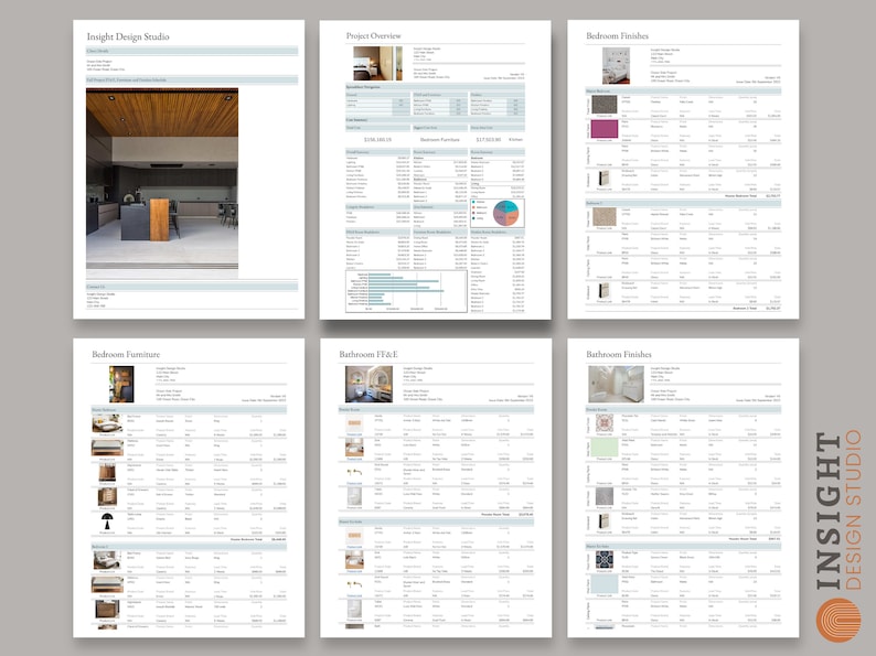 Interior Design FFE Finishes Schedule Product Specification, Furniture ...