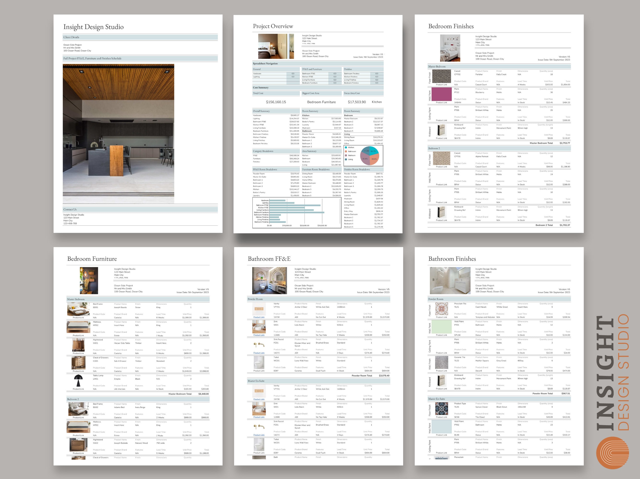 Interior Design FFE Finishes Schedule Product Specification, Furniture ...