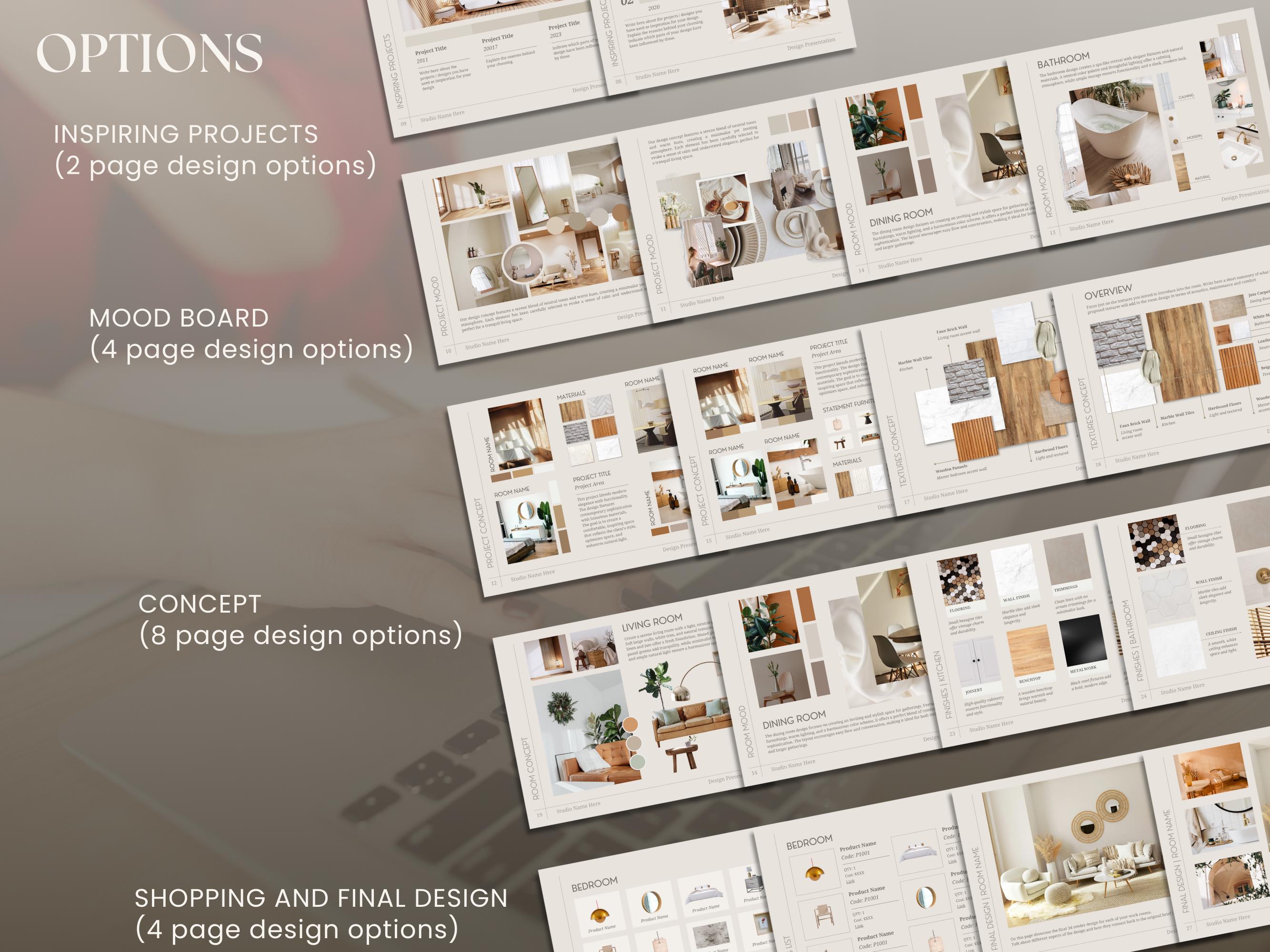 Interior Design Concept Design Presentation Template With Moodboards ...