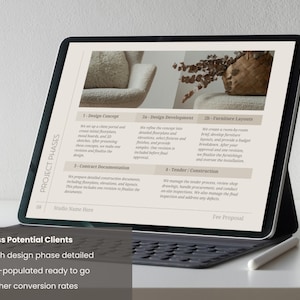 Interior Design Fee Proposal Template - Canva Powerpoint Adobe Indesign ...