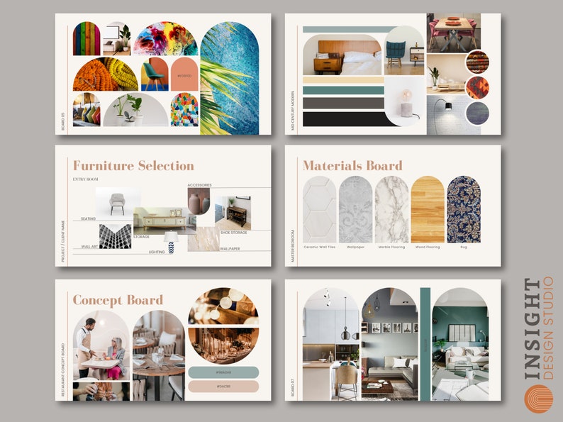 Interior Design Moodboard Creation Kit / Client Presentation Concept ...