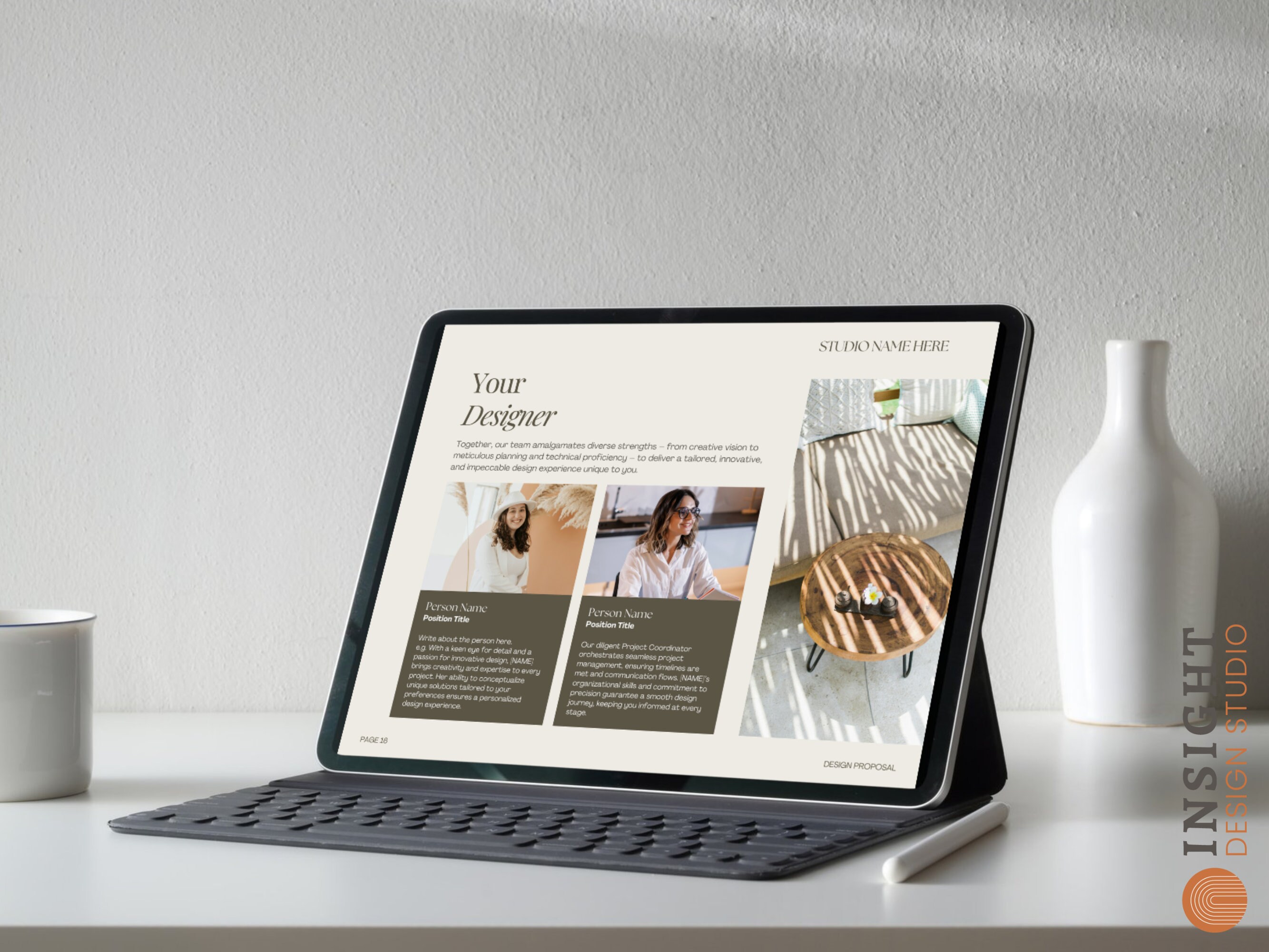 Interior Design Template - Project Proposal Canva - Professional Design Brief - Portfolio ...