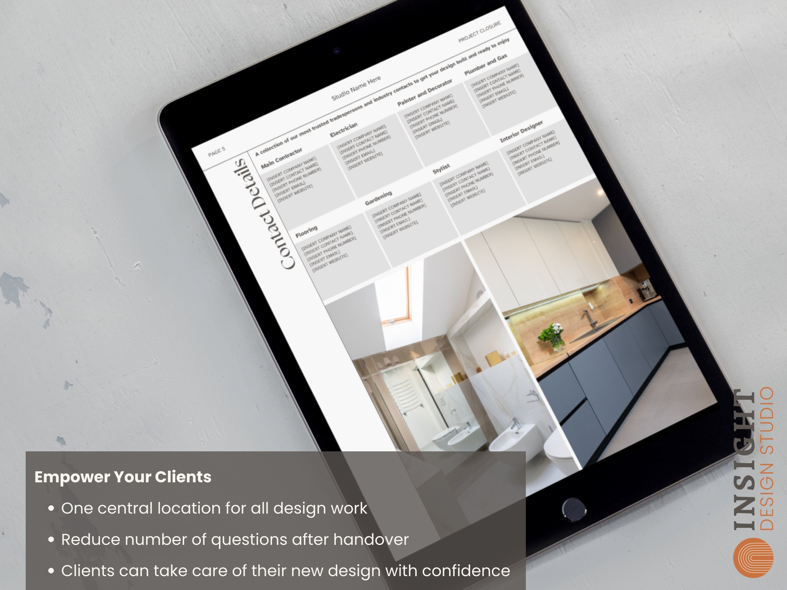 Interior Design Project Closure Packet Template - Portrait | Client ...