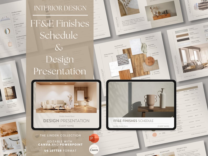 FFE Finishes Schedule and Design Presentation Template Bundle for ...