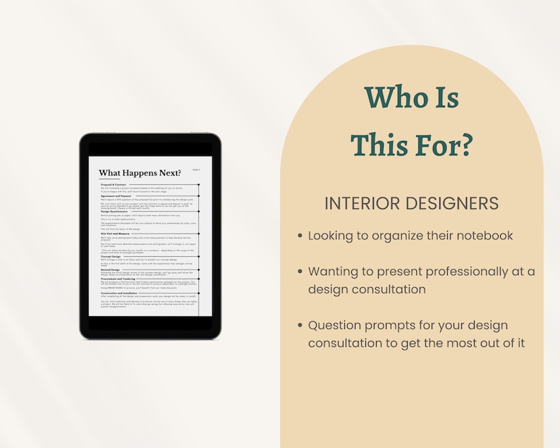 Interior Design Consultation Notebook | Onboarding and Design ...