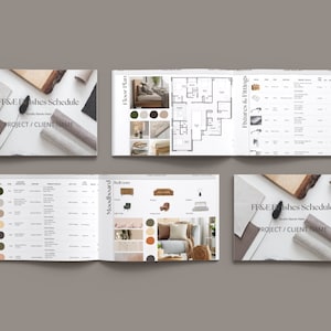 Interior Design Template FFE Finishes, Furniture, Hardware & Fixtures ...