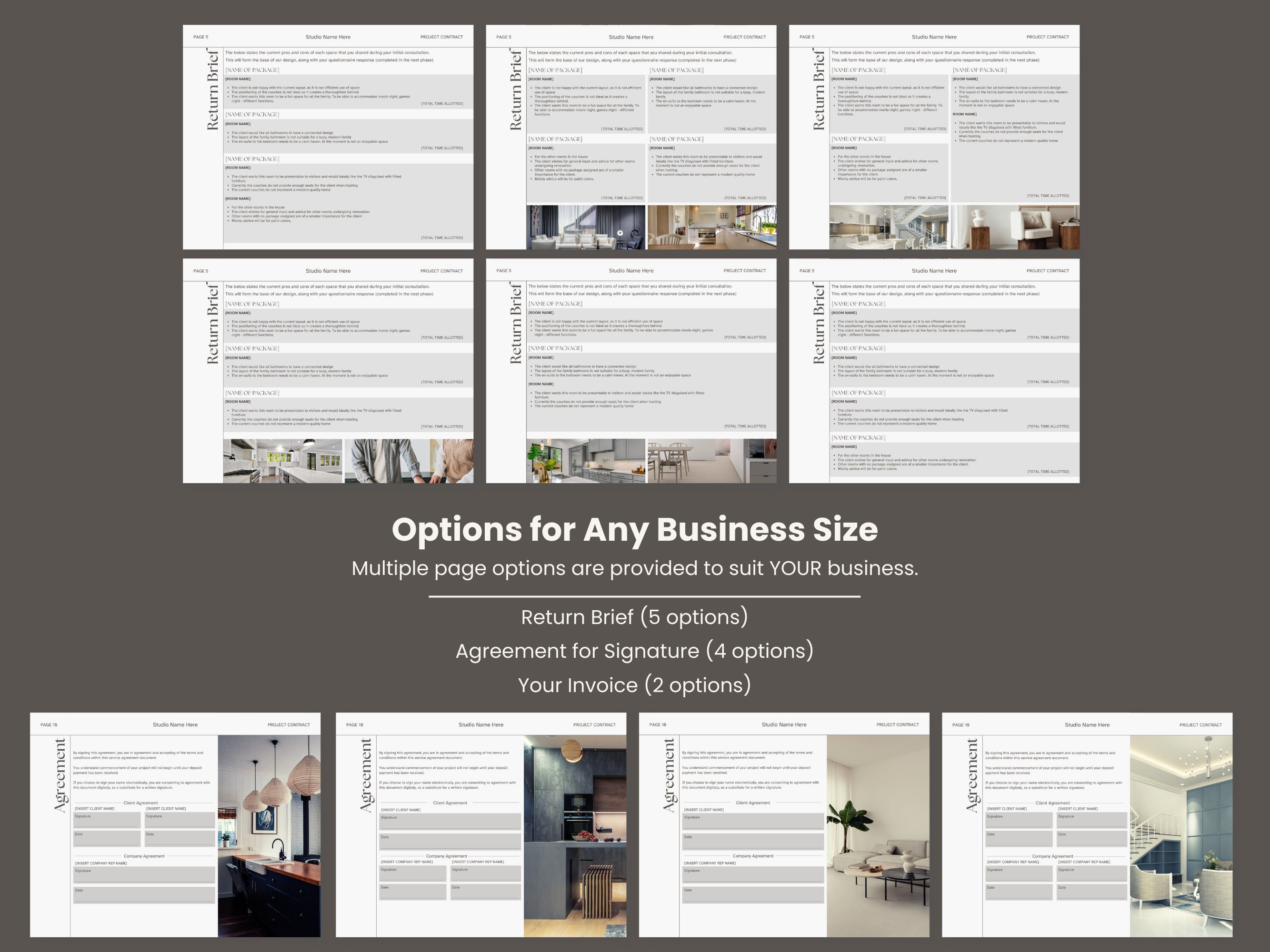 Interior Design Project Agreement Contract | Modern | E-design Contract ...