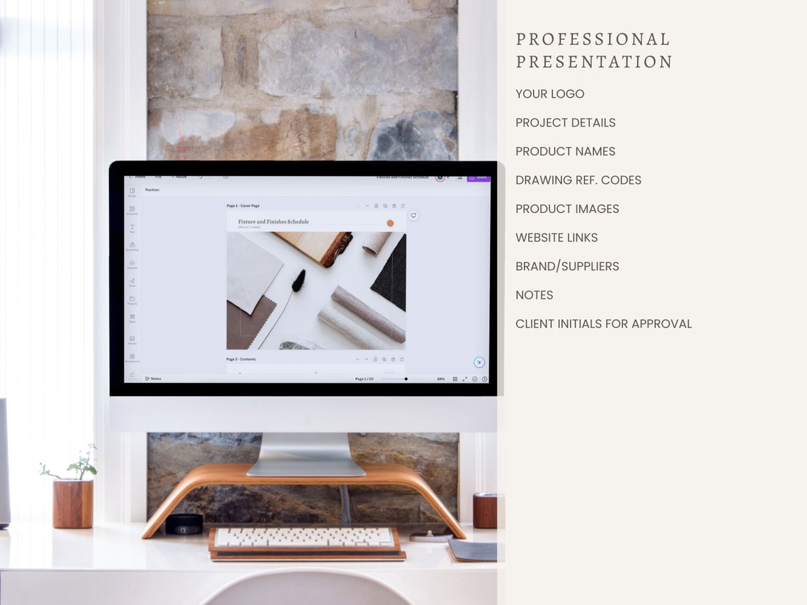 Interior Design Fixture and Finishes Schedule | Canva Template ...