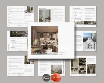 Interior Design Fee Proposal Template the Alden Canva Powerpoint ...