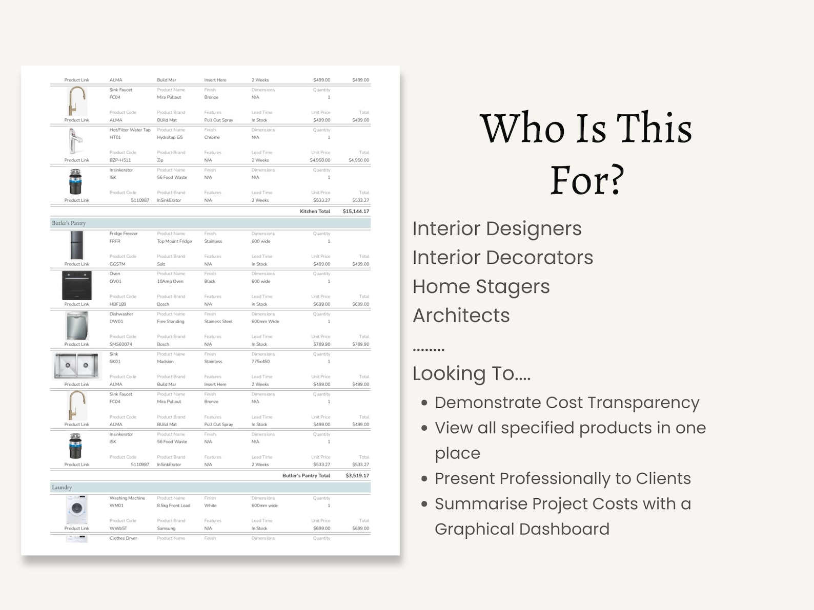 Interior Design FFE Finishes Schedule Product Specification, Furniture ...