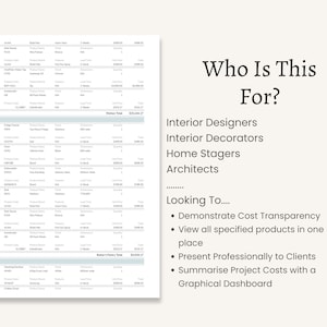 Interior Design FFE Finishes Schedule Product Specification, Furniture ...