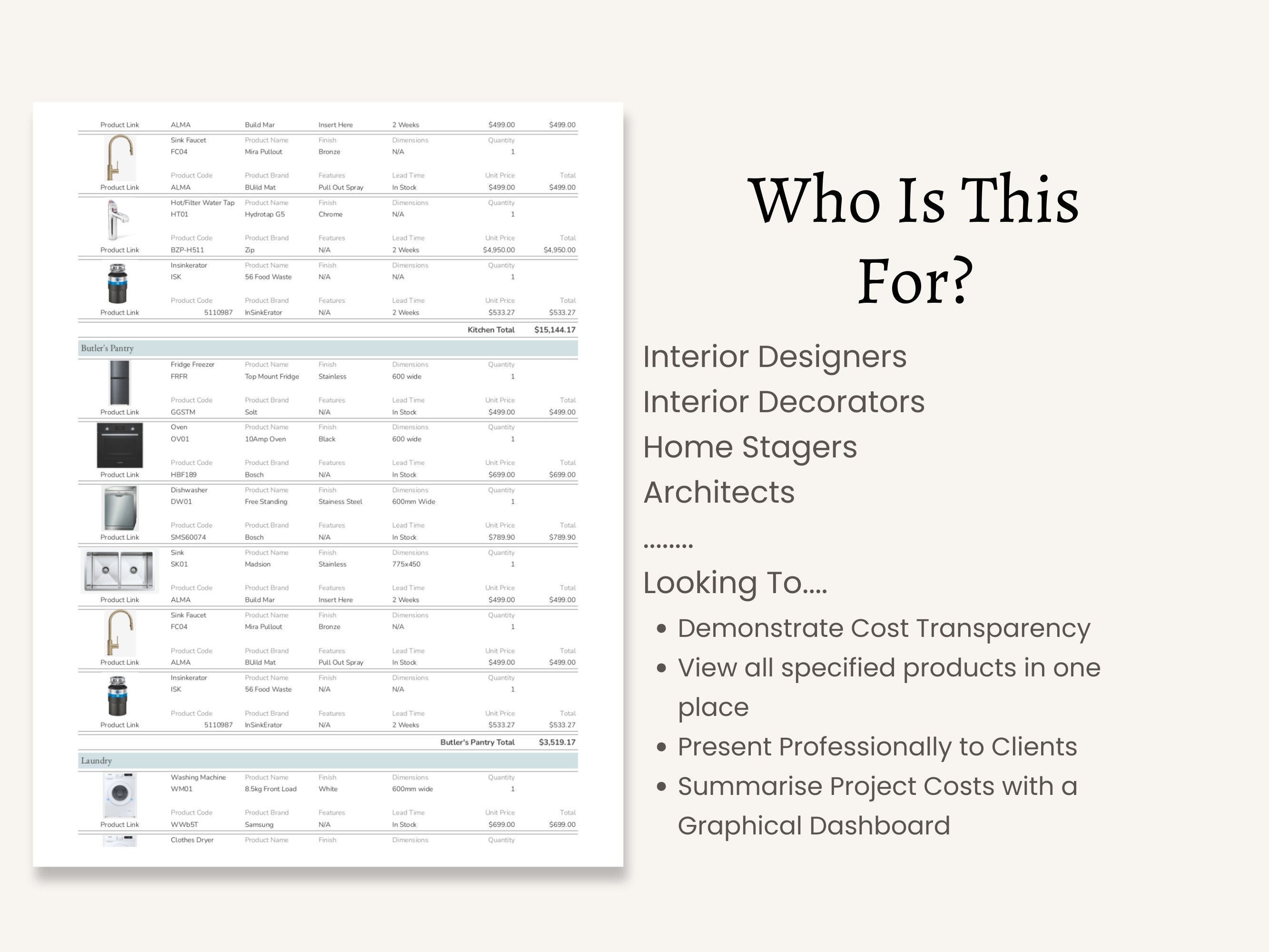 Interior Design FFE Finishes Schedule Product Specification, Furniture ...